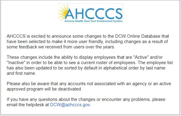 Arizona Direct Care Workers Home Page